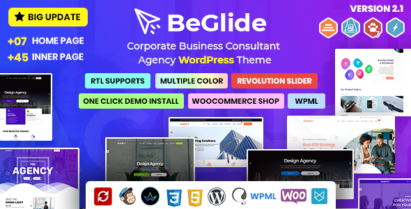 BeGlide : Business And Agency WordPress Theme
